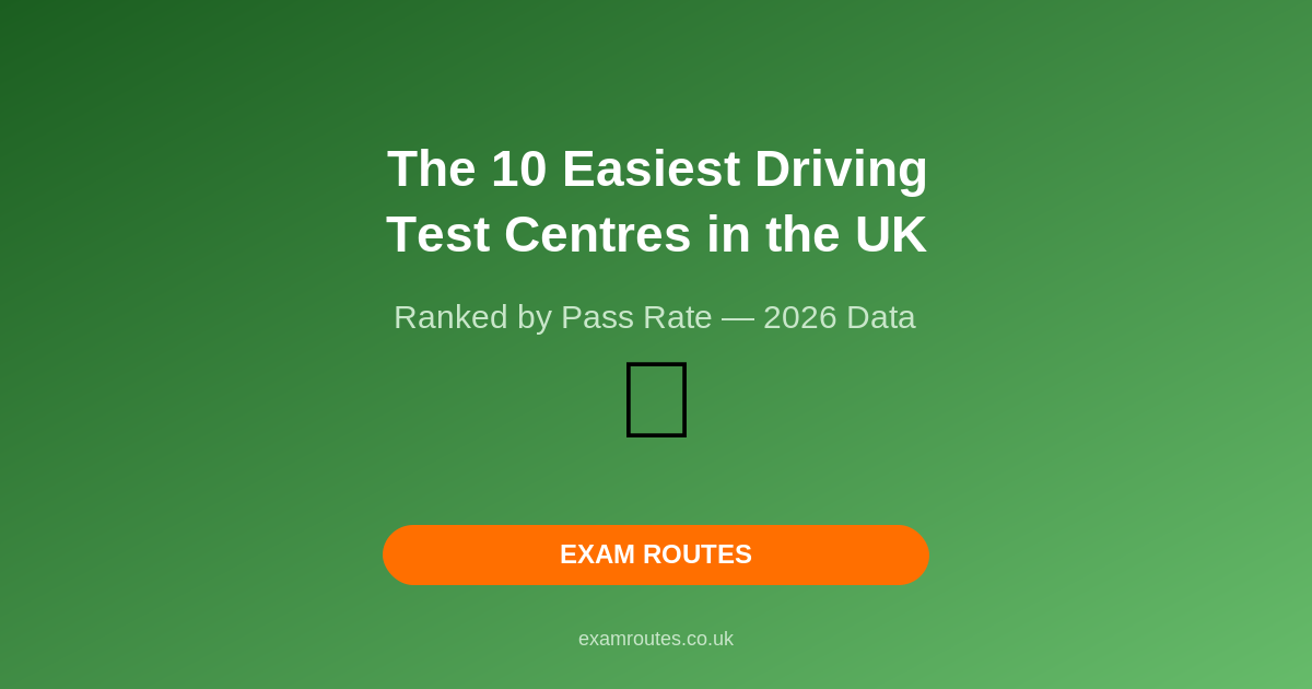 The 10 Easiest Driving Test Centres in the UK — Ranked by Pass Rate ...